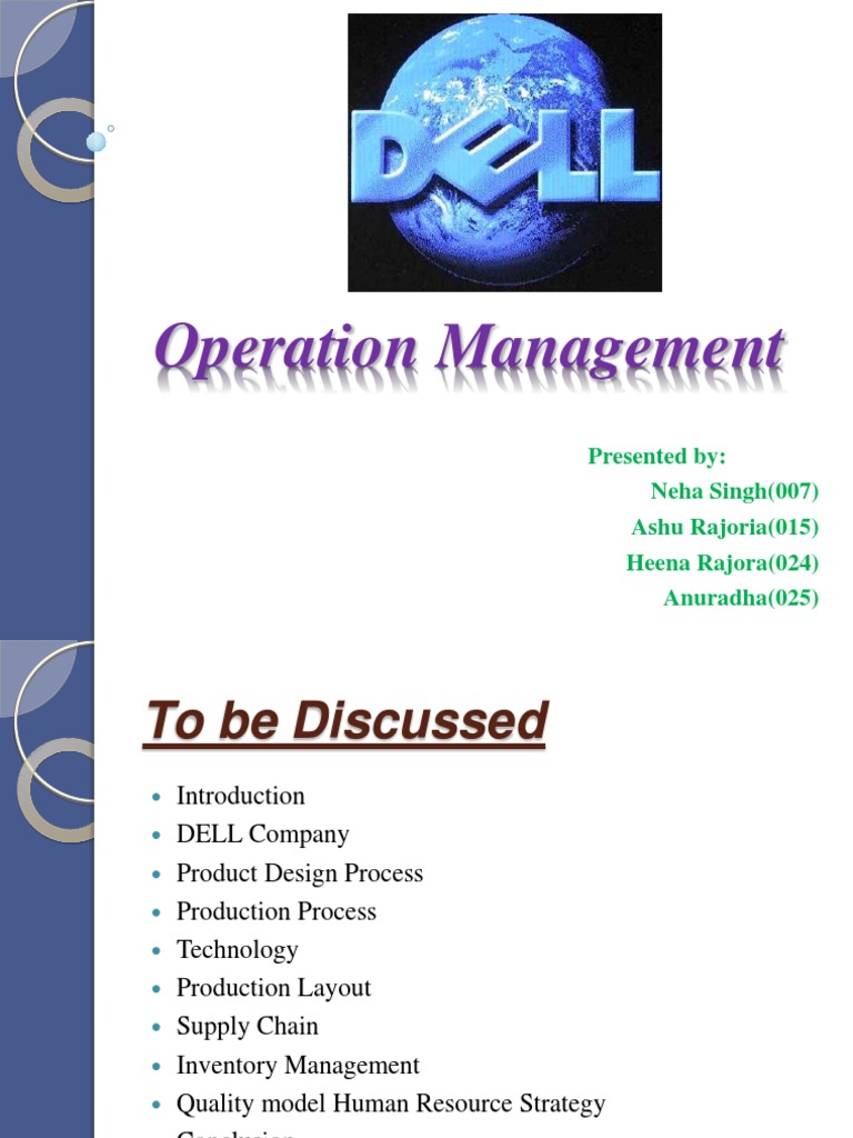 Dell Operation Management | PDF | Dell | Supply Chain