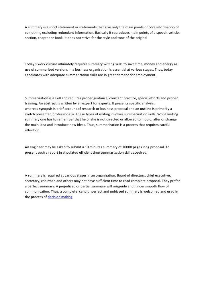 How To Summarize Given Passage | PDF | Sentence (Linguistics) | Reading ...