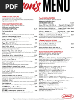 Jimmy John's Menu - With No Prices | PDF | Pickled Cucumber | French Fries