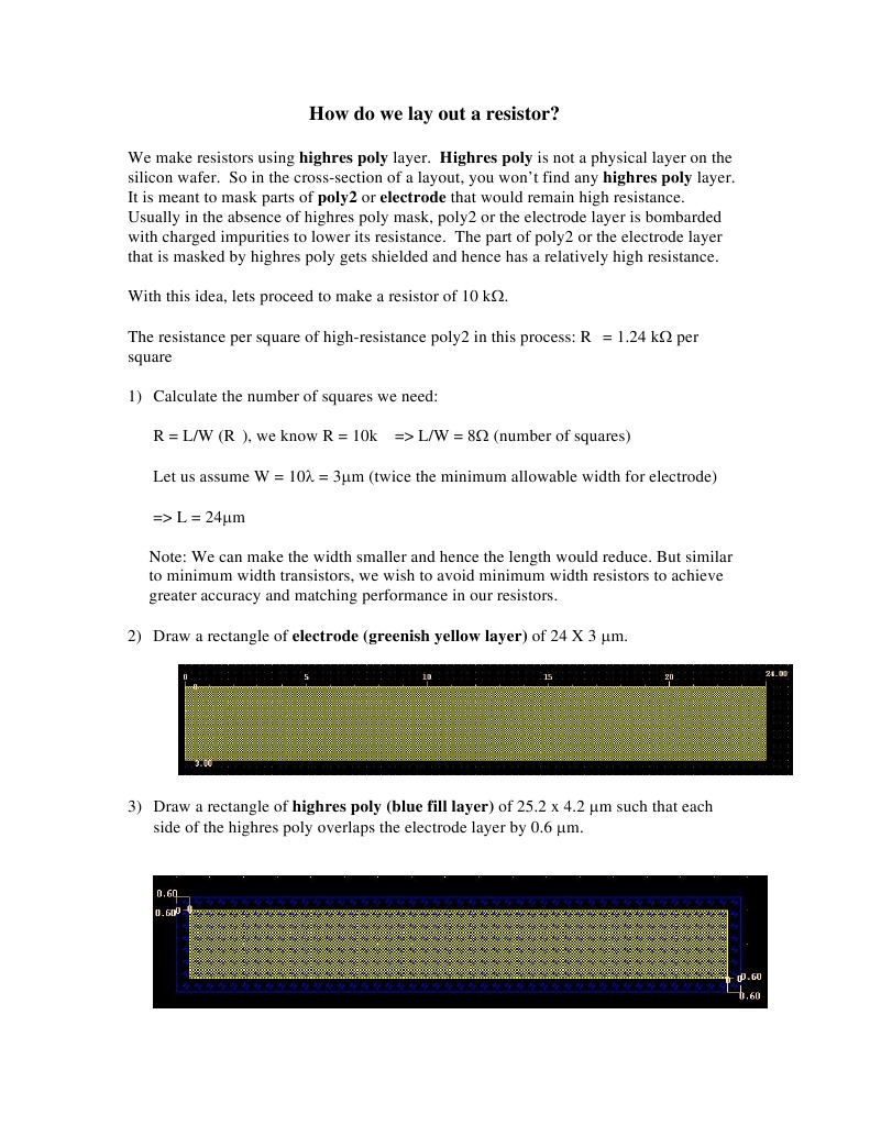 Poly Resistor Layout Techniques | PDF