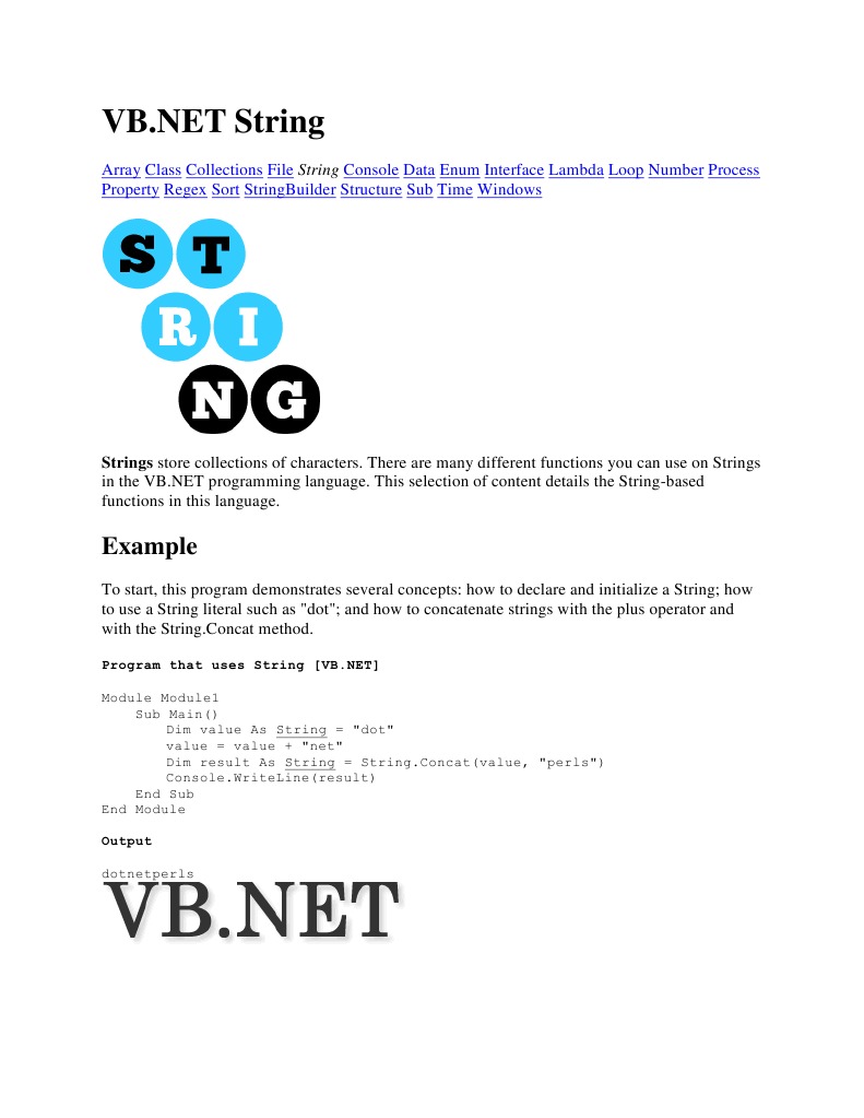 String Pdf String Computer Science Subroutine