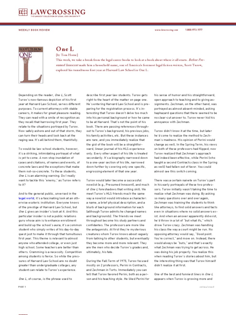 One L | PDF | Teaching And Learning