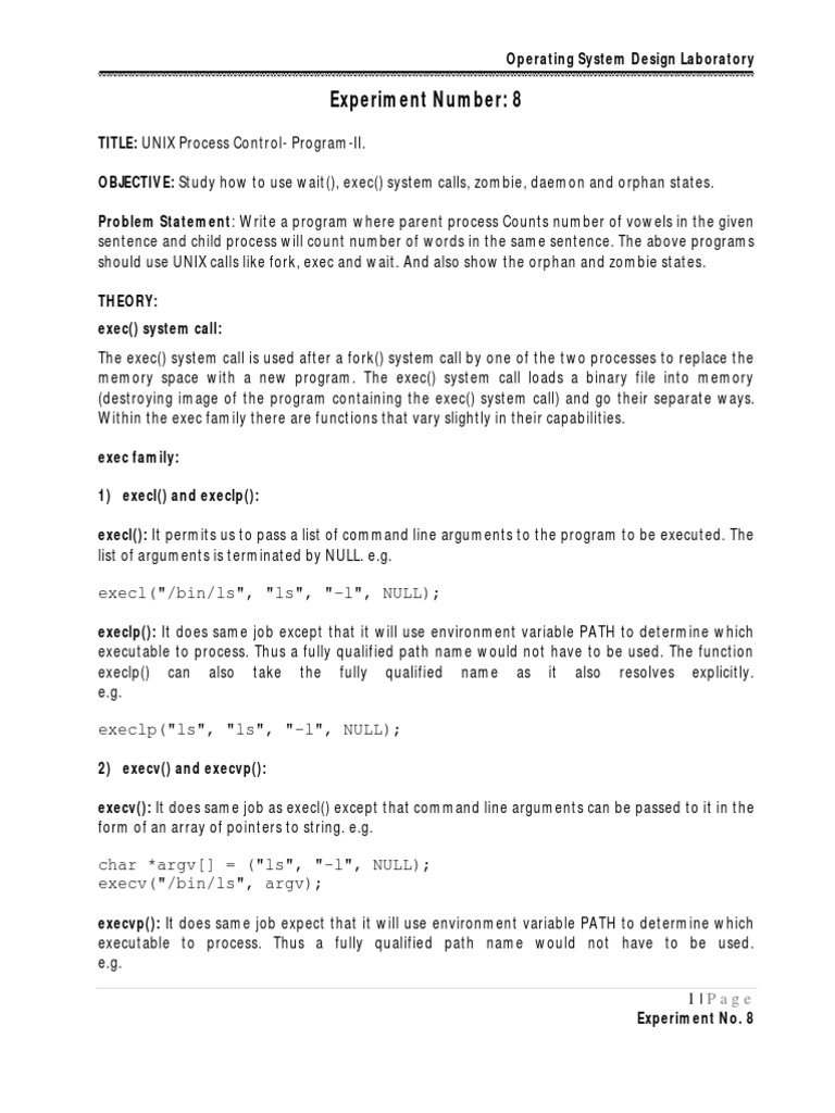 ExperimentNo 8 | PDF | Process (Computing) | Concurrent Computing