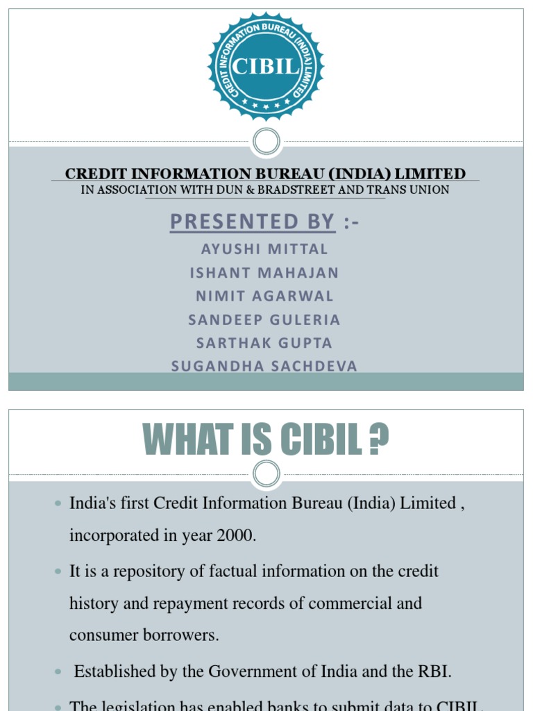 CIBIL | PDF | Credit (Finance) | Credit History