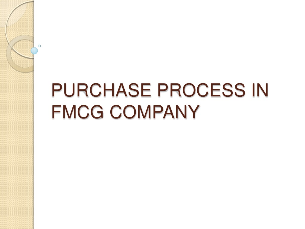 FMCG Purchasing Process Overview | PDF | Unilever | Supermarket