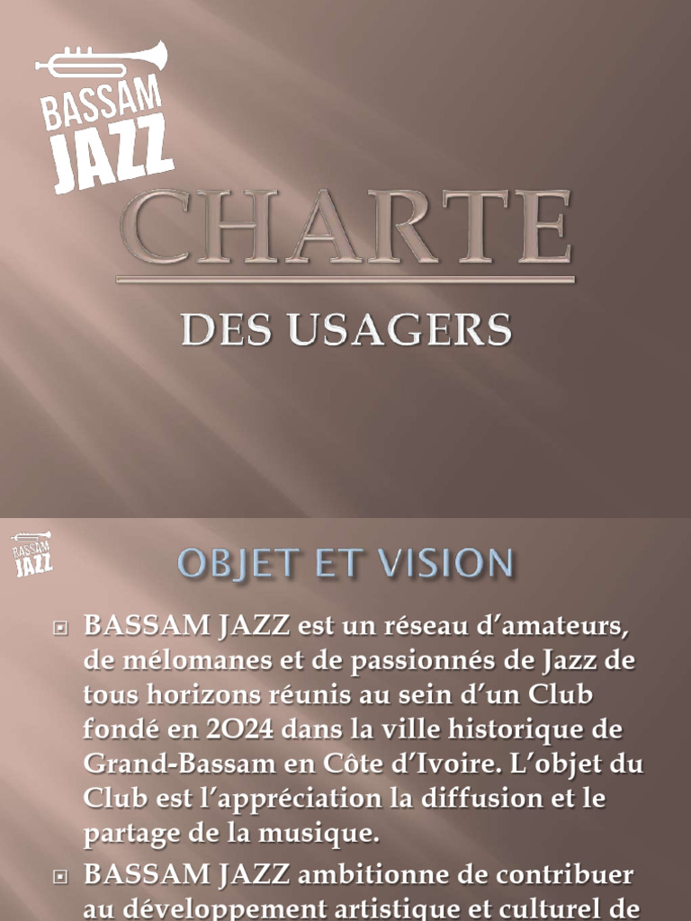 Charte Bassam Jazz | PDF