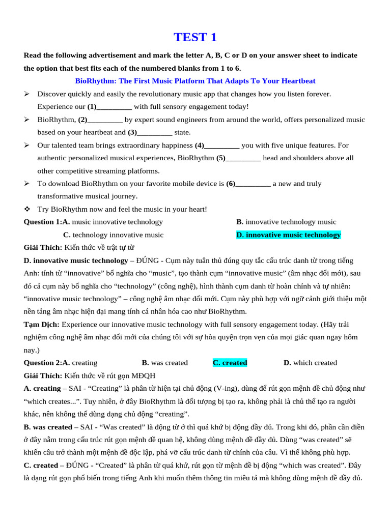 Test 1 - Unit 3 - GV | PDF