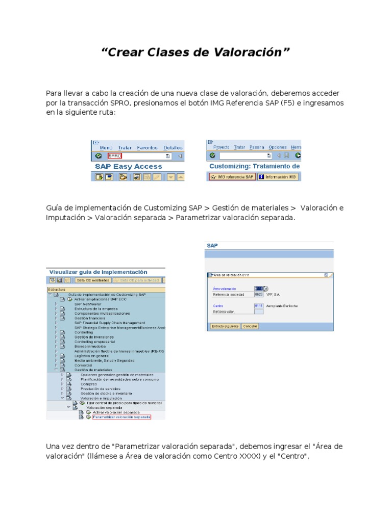 Crear Clases de Valoración | PDF