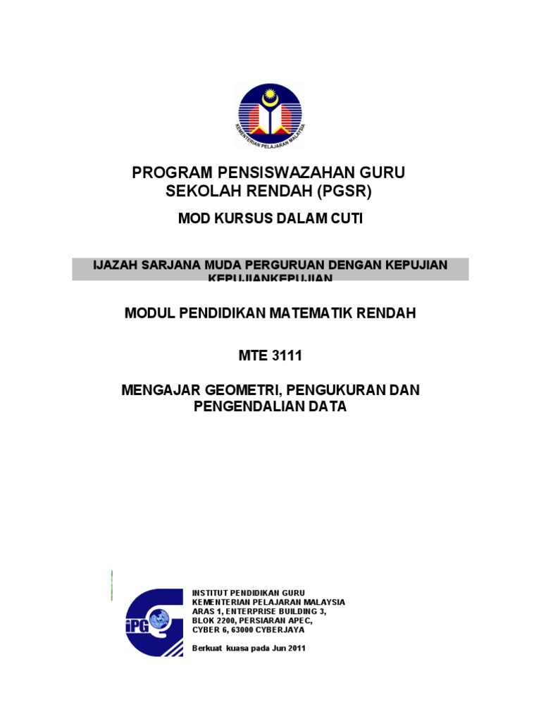 01 Kulit Modul PGSR | PDF