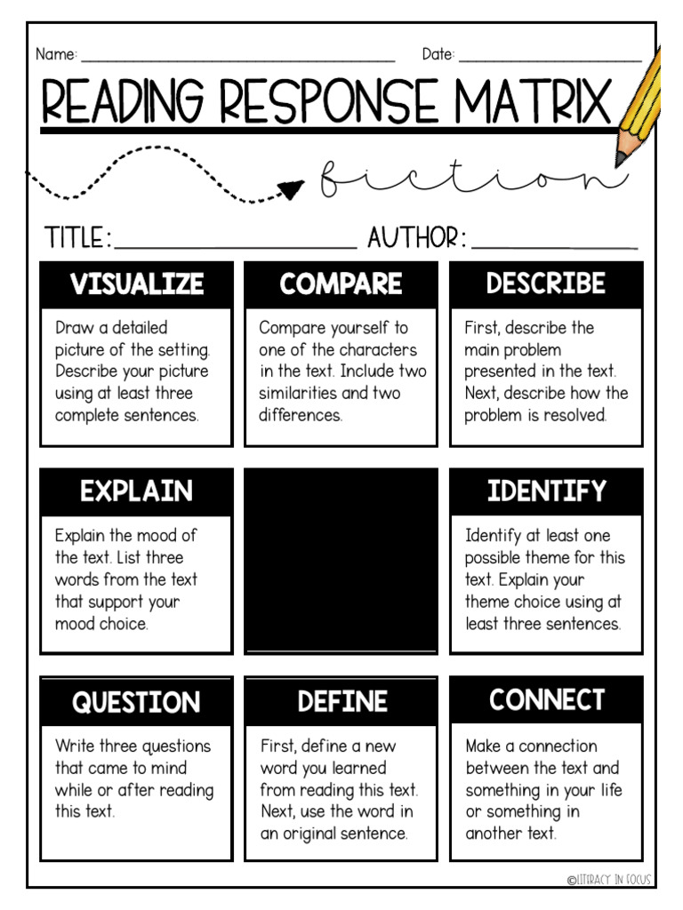 Fiction Choice Board | PDF