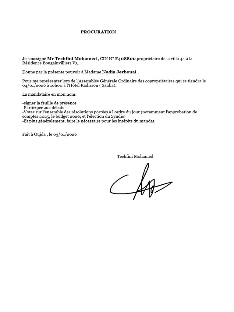 Procuration | PDF