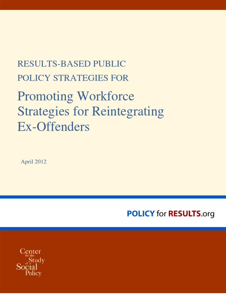 Promoting Workforce Strategies For Reintegrating Ex Offenders | PDF ...