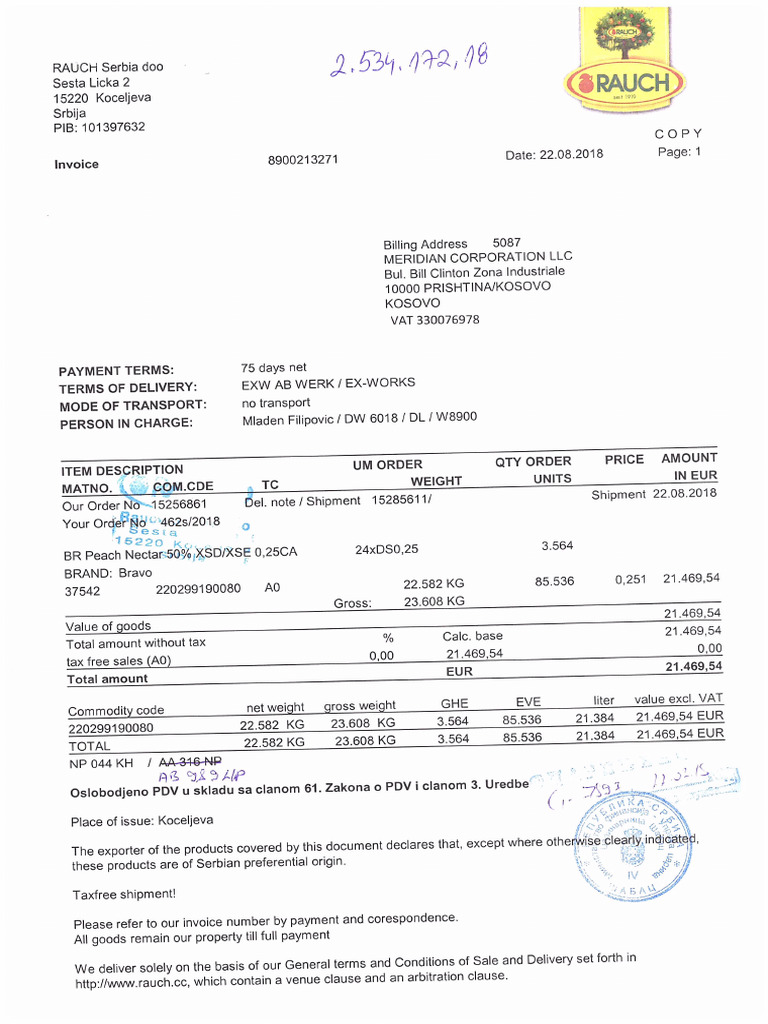 DOC001(1) Meridijan Racuni | PDF