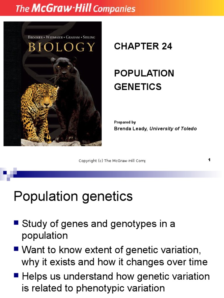 Population Genetics: Brenda Leady, University of Toledo | PDF | Natural ...