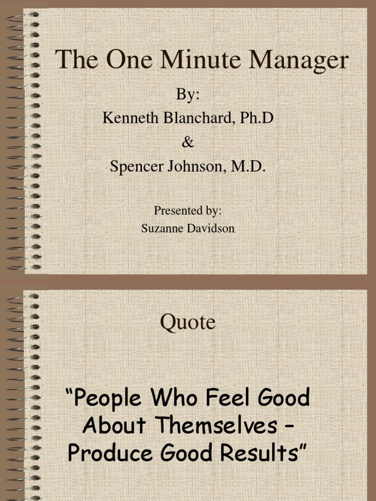 The One Minute Manager | PDF | Career & Growth
