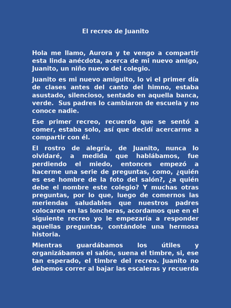 El Recreo de Juanito | PDF