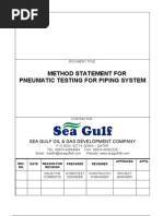 Pneumatic Test (Air Test) Procedure | PDF | Calibration | Leak
