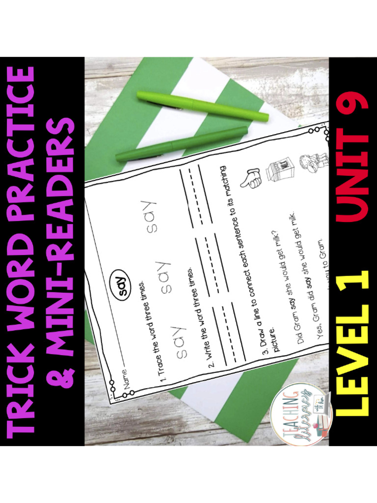 Level1Unit9TrickWordFluencyPracticeDecodableText-1 | PDF