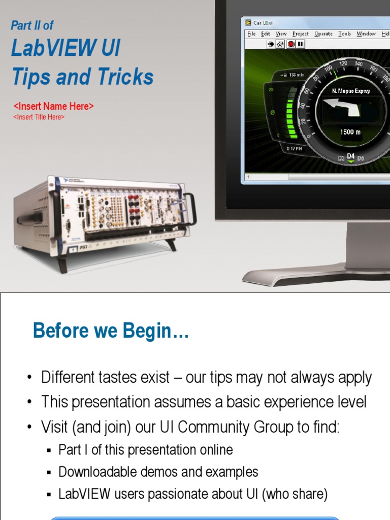 Advanced Labview User Interfaces User Interface Tab Gui