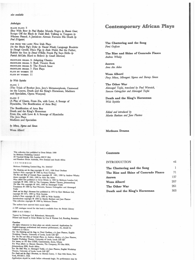 Woza Albert Script | PDF