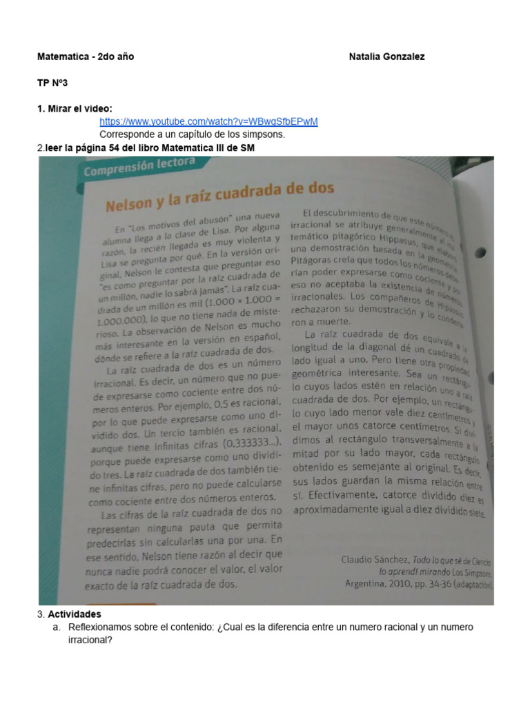 tp3 MATEMATICA 2DO | PDF