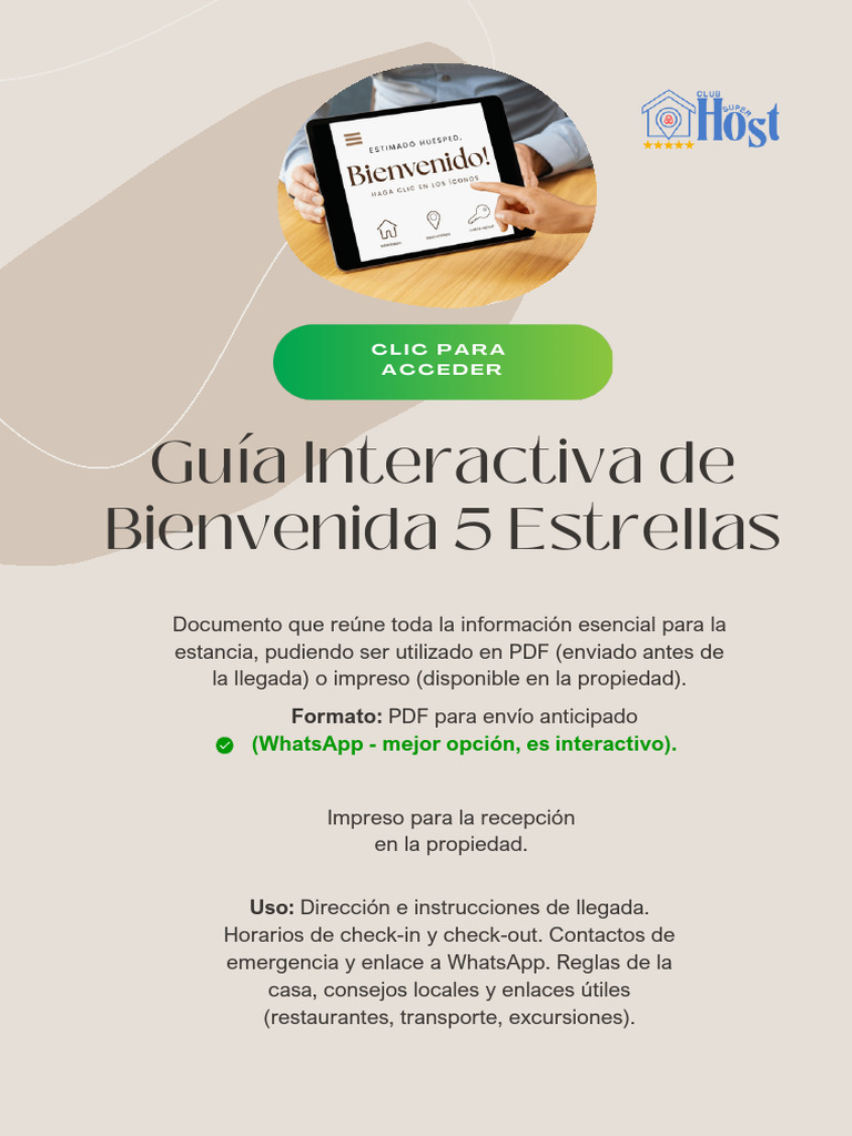 Guía Interactiva de Bienvenida 5 Estrellas | PDF