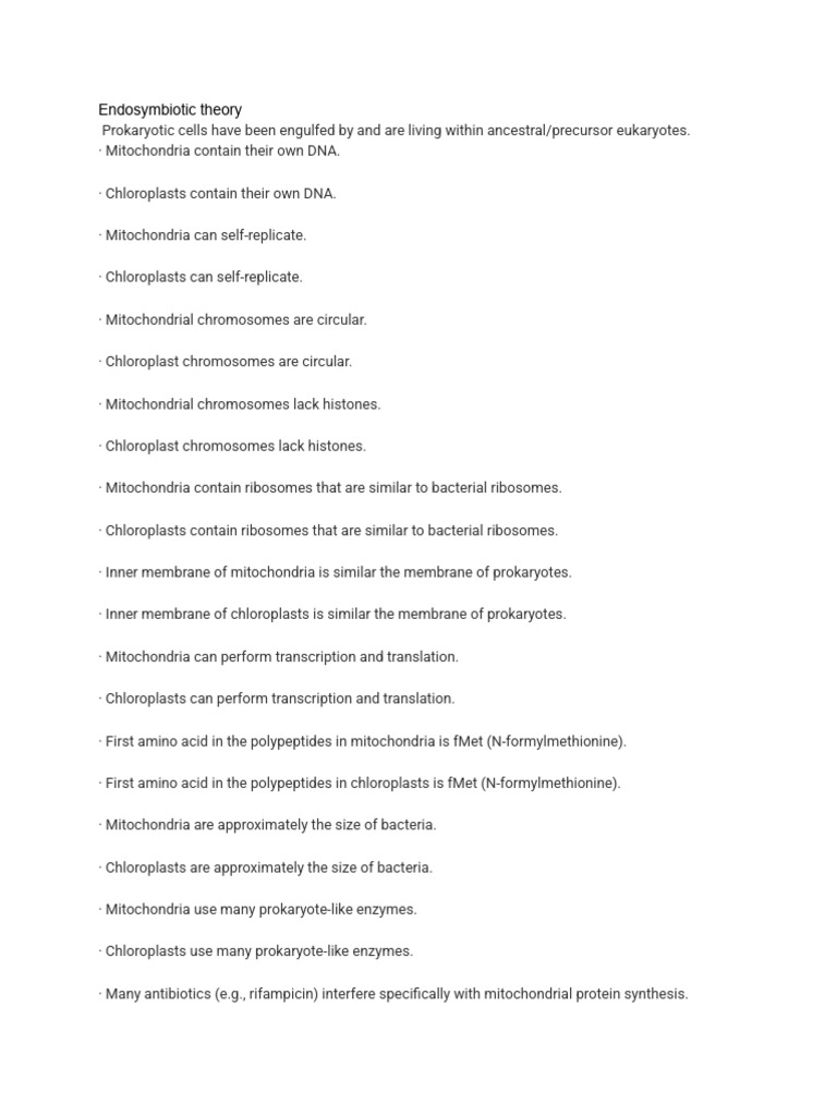 Endosymbiotic Theory | PDF