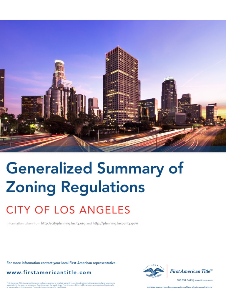 LA Zoning Regulations - Every Code Described | PDF | Zoning | Industries