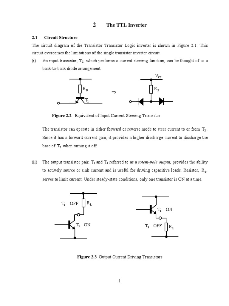 2 the TTL Inverter Full | Transistor | Electronic Circuits