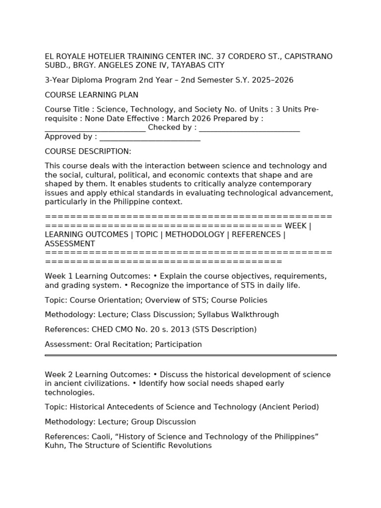 Sts Clp Detailed Word Ready | PDF | Science