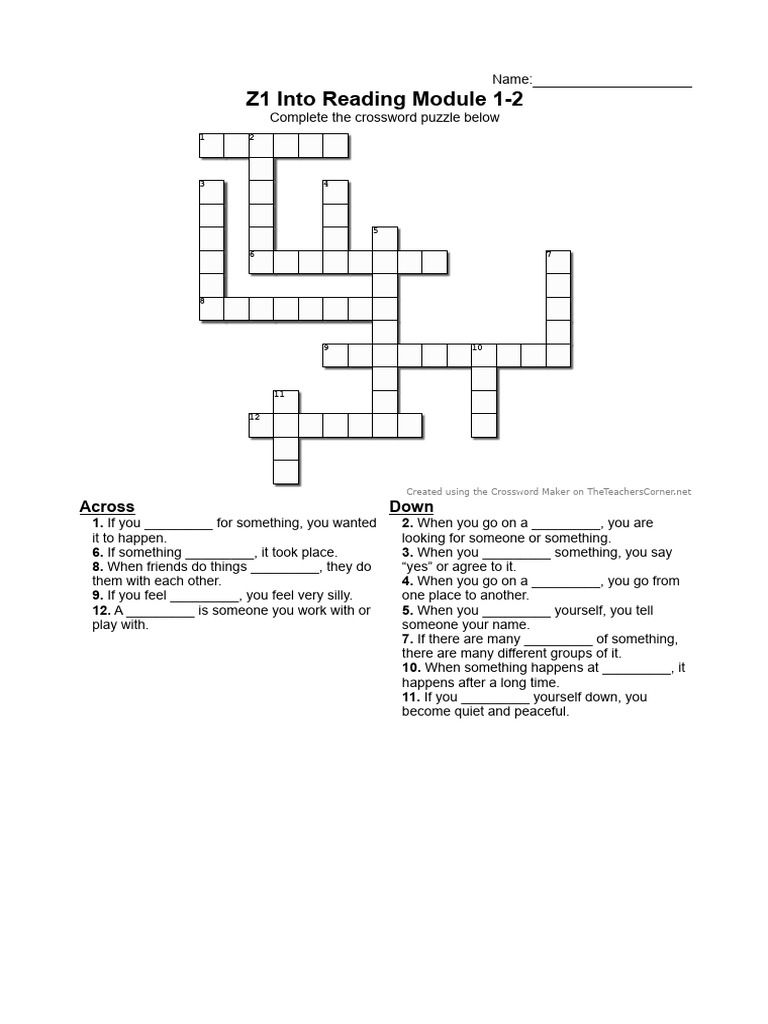 HMH Into Reading Grade 1 Module 1-2 Vocabulary Worksheet | PDF