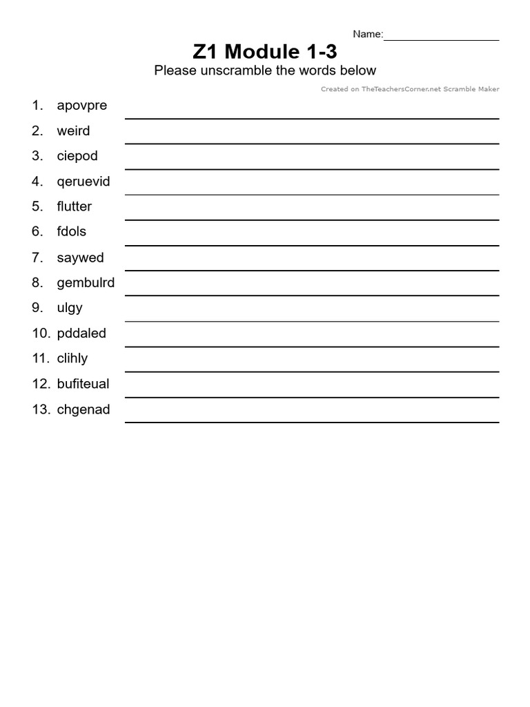 HMH Into Reading Grade 1 Module 1-3 Vocabulary Worksheet | PDF