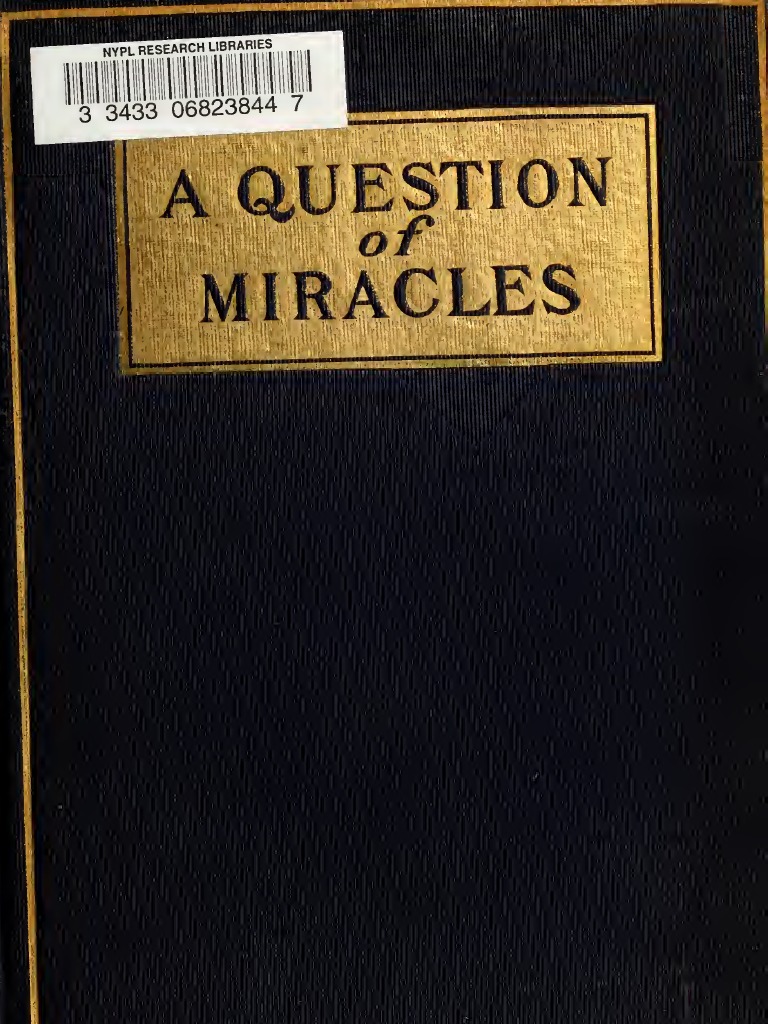 A Question of Miracles | PDF | Miracle | Elijah