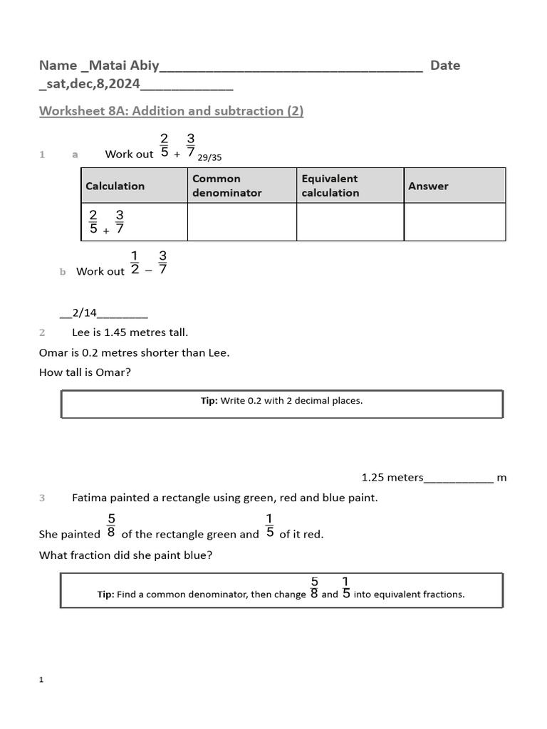 Unit 8 Math Worksheet A-2 | PDF | Significant Figures | Discrete ...