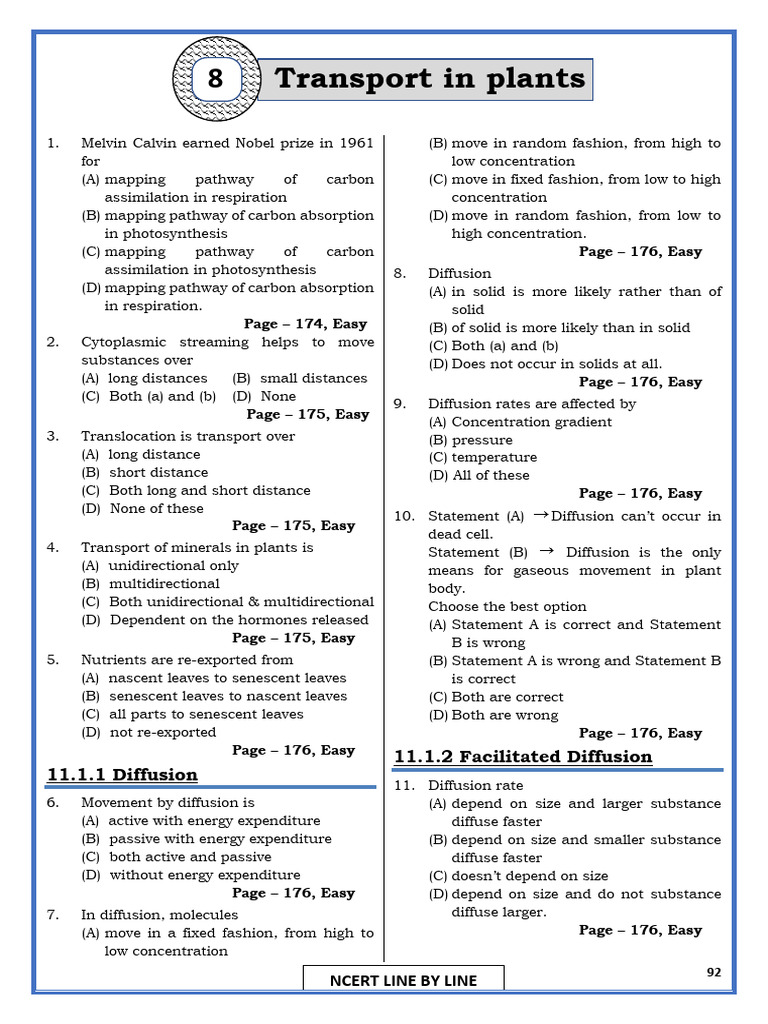 Ncert Line by Line Botany | PDF | Stoma | Cell Biology