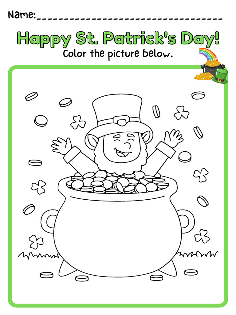 Ficha Colorear Stpatrick | PDF
