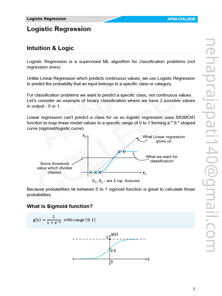 Logistic Regression | PDF | Logistic Regression | Regression Analysis