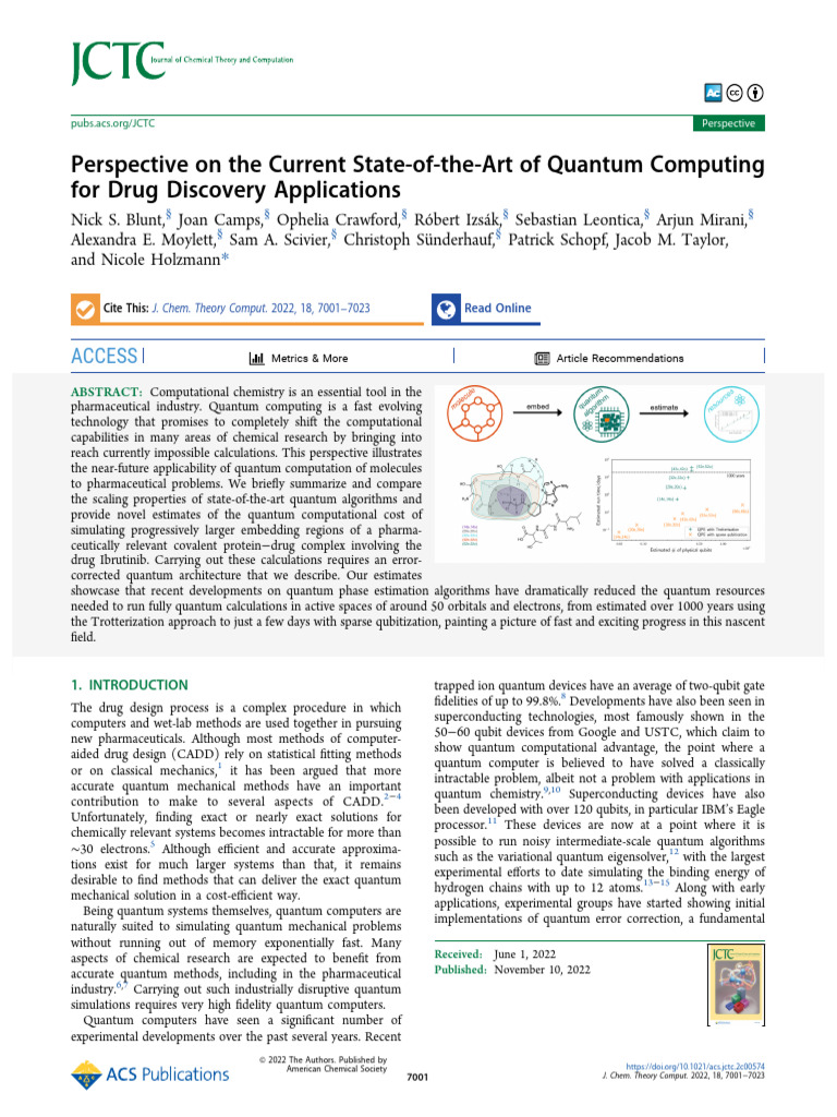 Perspective On The Current State-Of-The-Art of Quantum Computing For ...