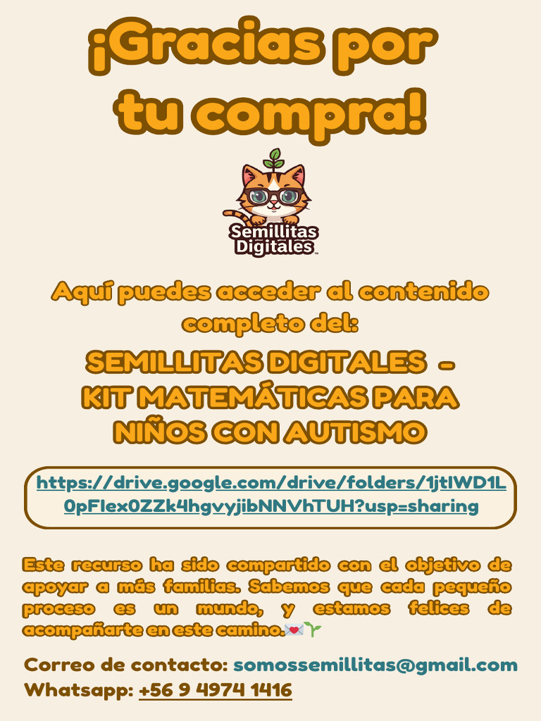 Semillitas Digitales - Kit de Matemáticas para Niños Con Autismo | PDF