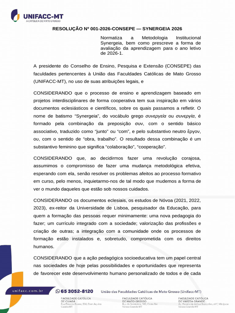 Tudo Sobre o Synergeia 2026.1 | PDF | Interdisciplinaridade | Aprendizado
