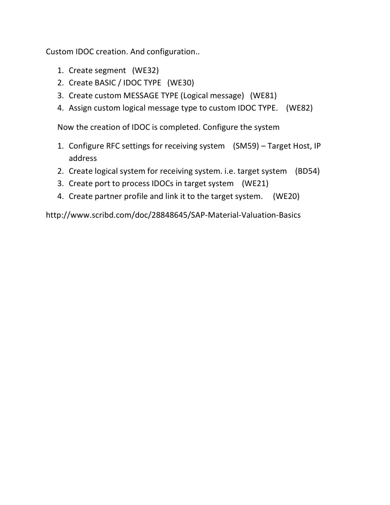 IDOC Configuration SAP | PDF