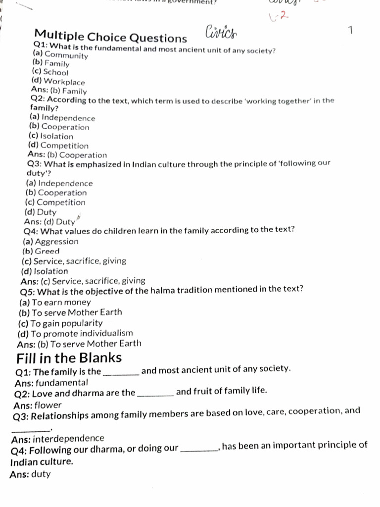 Civics Lesson 2 and 3 PDF | PDF