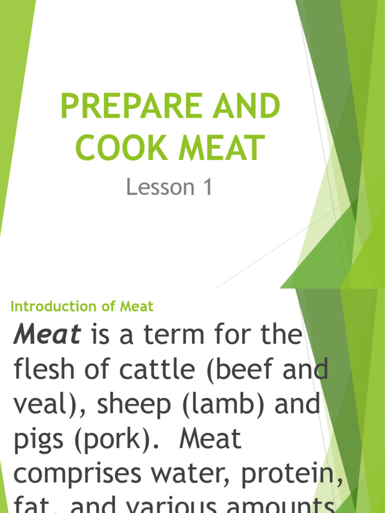 4th QTR - Meat Lesson 1 | PDF | Meat | Beef