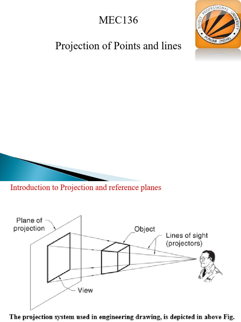 Mec-136 Unit - 2 Projection of Points Lines | PDF | Cartesian ...