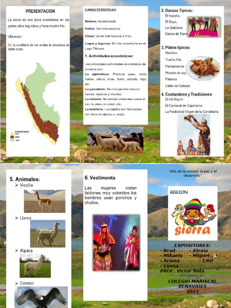 Triptico de La Region Sierra | PDF