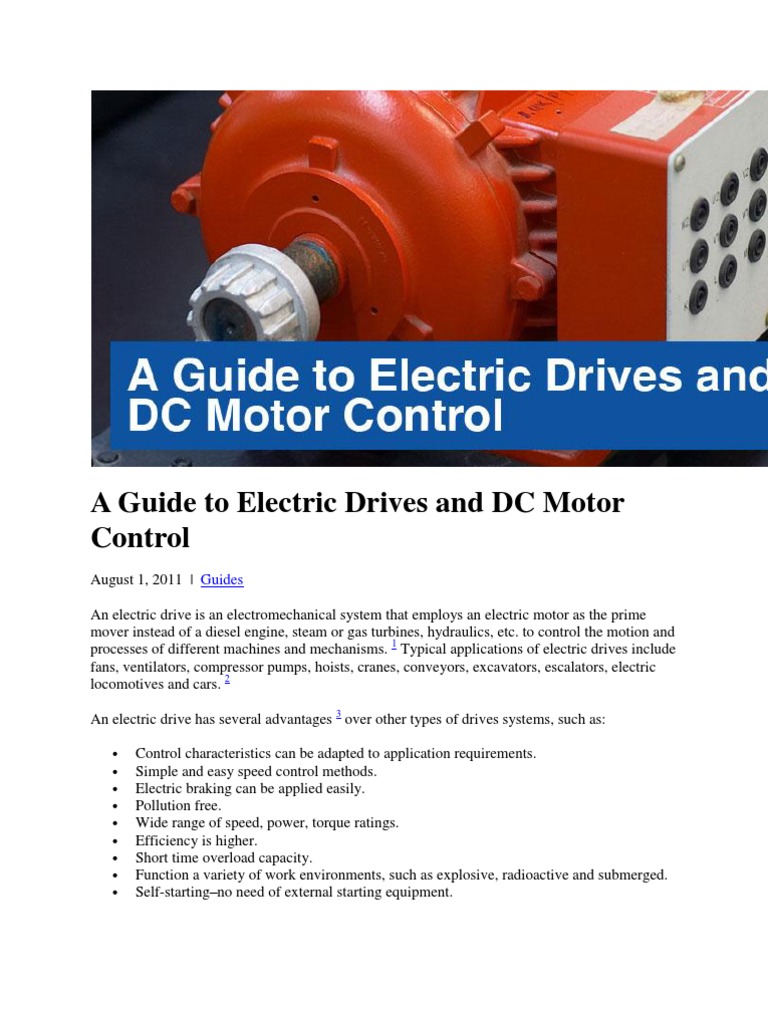 A Guide To Electric Drives and DC Motor Control | PDF | Rectifier ...