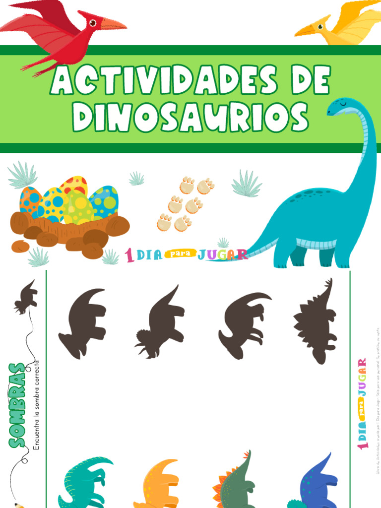 Actividades de Dinosaurio 1DiaParaJugar 1 | PDF