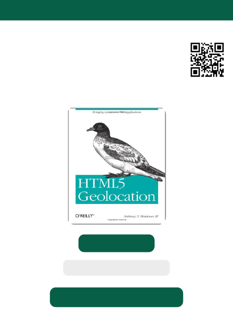 HTML5 Geolocation 1st Edition Anthony T. Holdener Iii Ebook ...