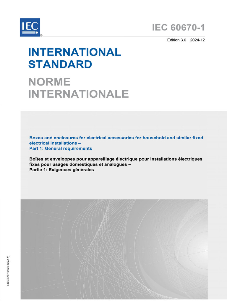 Iec 60670-1 2024 | PDF