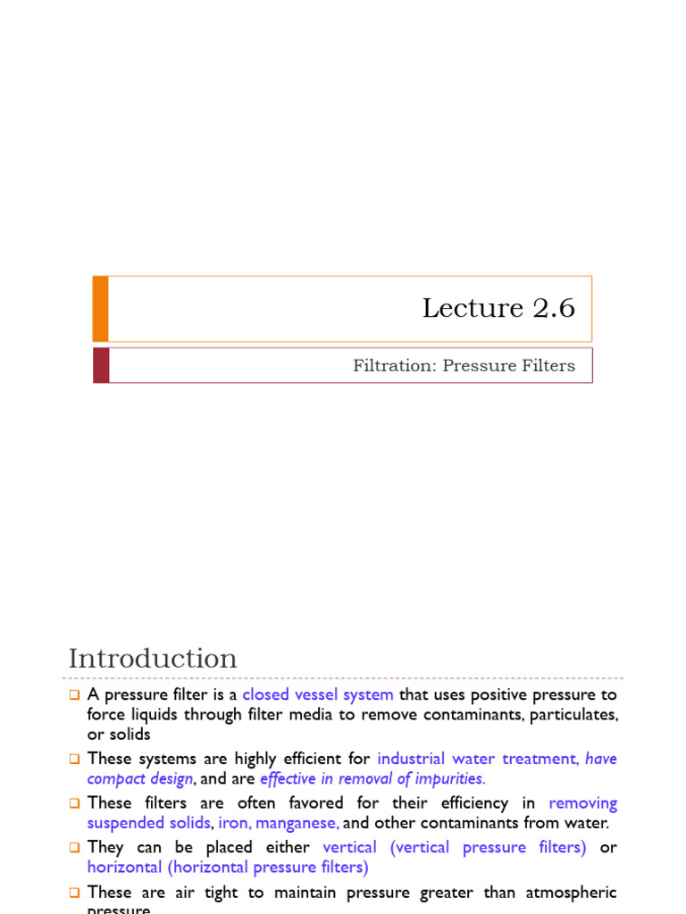 Lecture 2.7 | PDF | Filtration | Water Purification